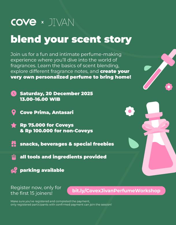 Perfume Workshop with Jivan – Cove